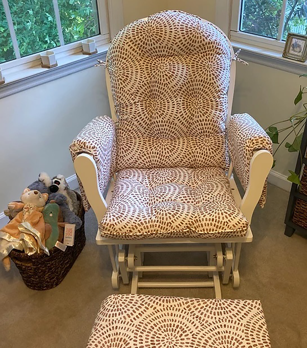 Glider Replacement Cushions for a Round Top Glider Rocker or Rocking C ...