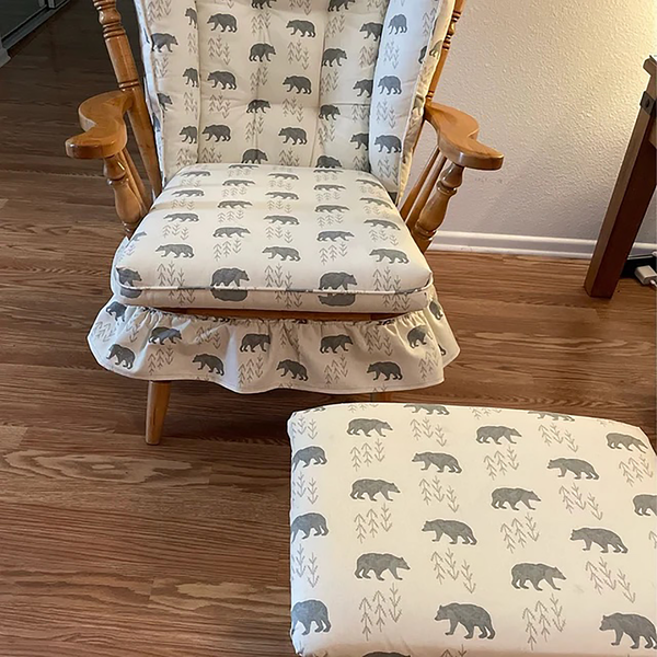 Wingback Glider Rocker Replacement Cushions for a 4-Post Rocking Chair ...